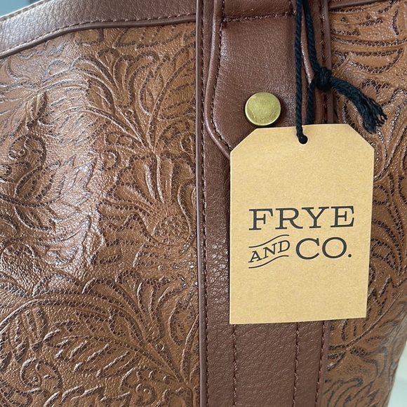 Frye | Bags | Nwt Frye And Co Embossed Shoulder Bag Dark Brown | Poshmark